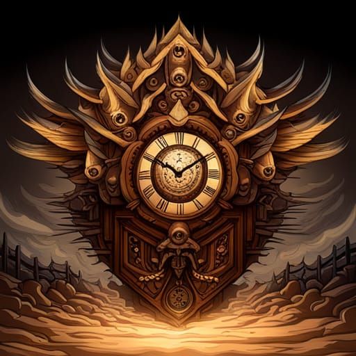 demonic cuckoo's clock - AI Generated Artwork - NightCafe Creator