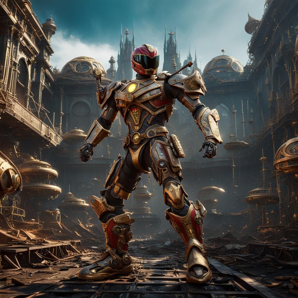 Steampunk Power Ranger - AI Generated Artwork - NightCafe Creator