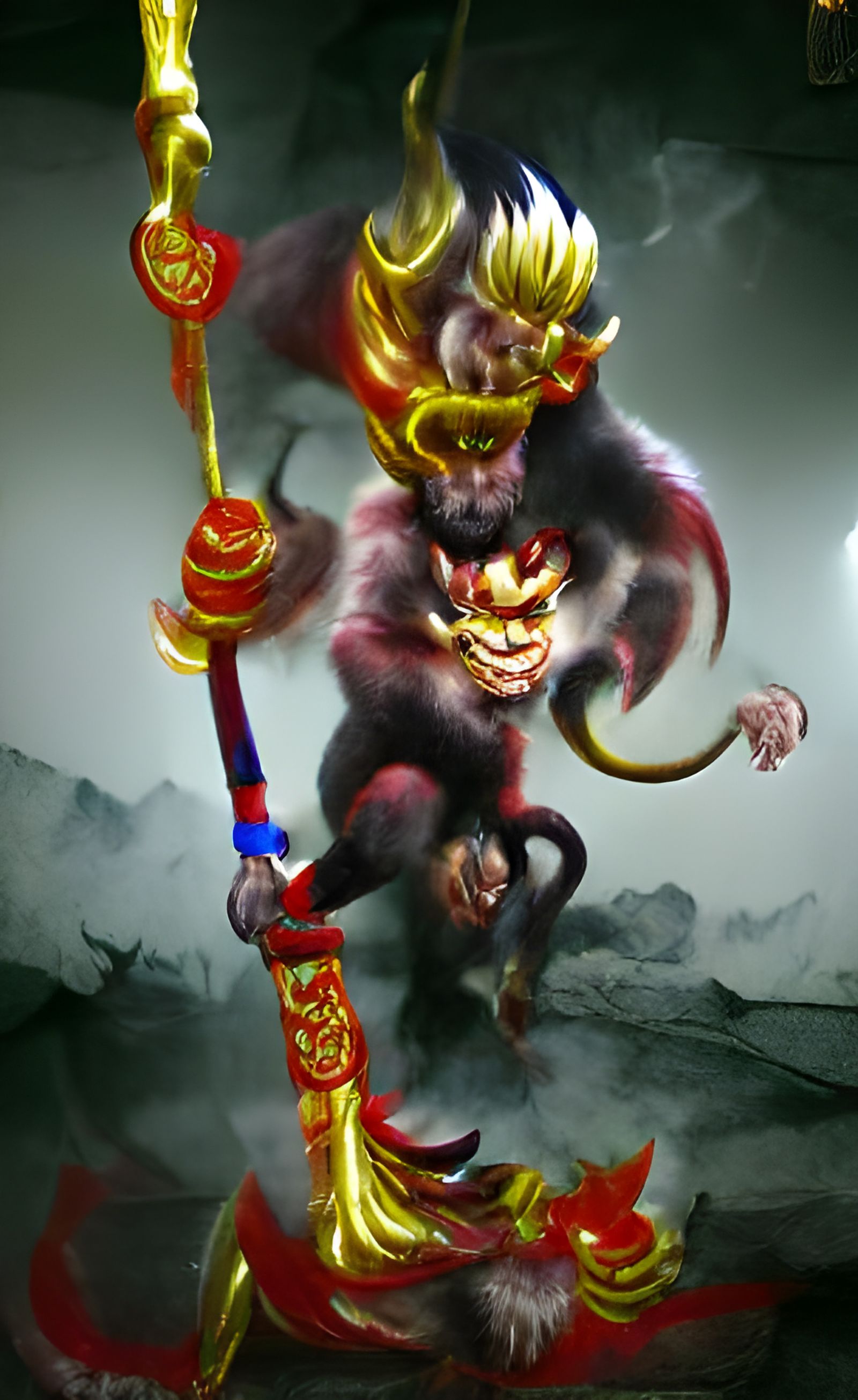 Demon monkey king - AI Generated Artwork - NightCafe Creator