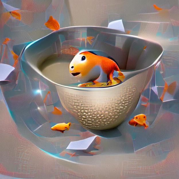 A CGI animated goldfish that has gained super-intelligence and wants to ...
