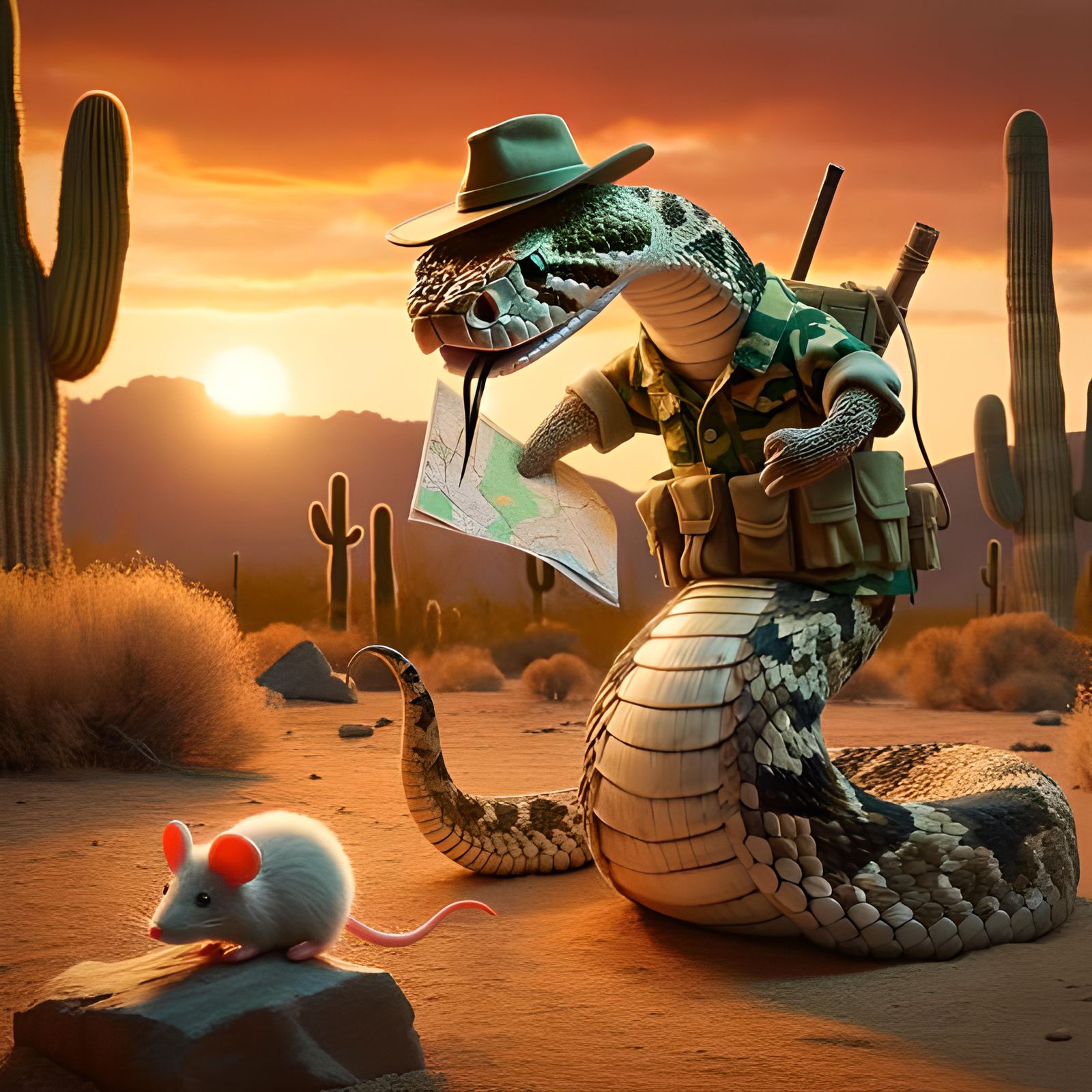 Snake Hunter - AI Generated Artwork - NightCafe Creator