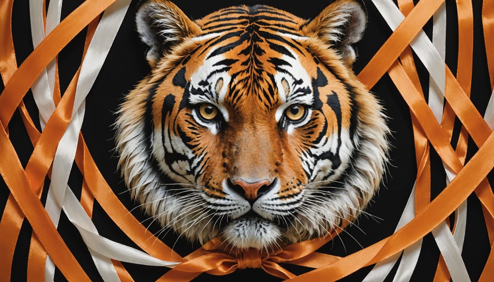 Bengal Tiger - Surrounded by Ribbons
