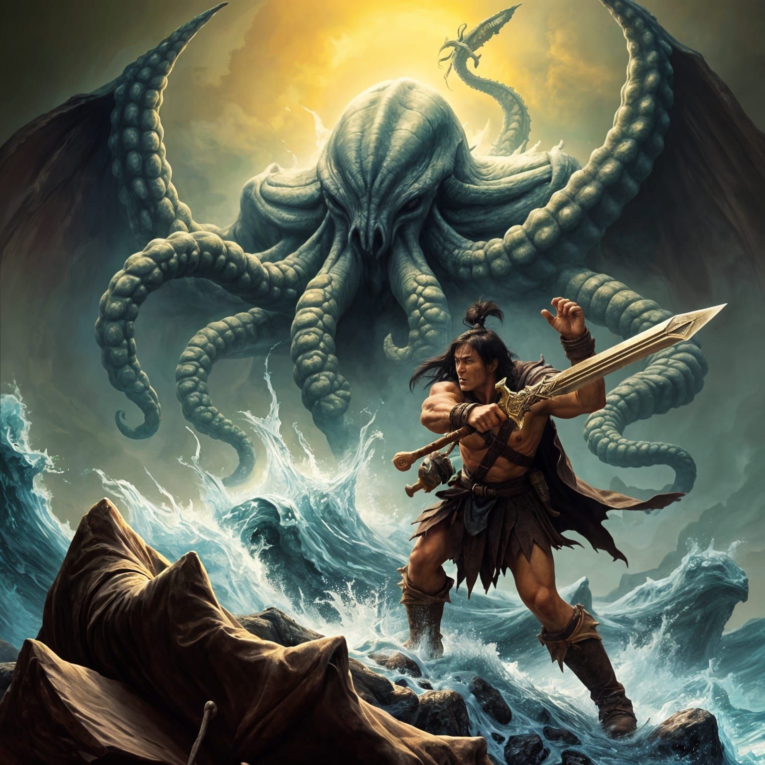 Conan FIGHTING AGAINST Cthulhu - Conan Battles Cthulhu in Ep...