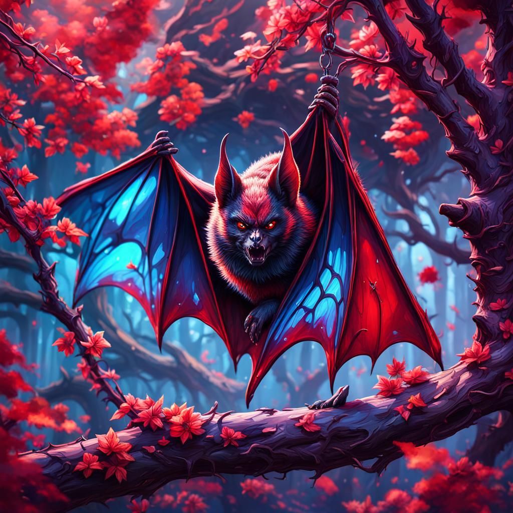 Red bat - AI Generated Artwork - NightCafe Creator