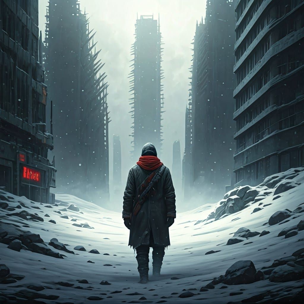 Post-Apocalyptic Winter - Abandoned World in Cyberpunk Winte...