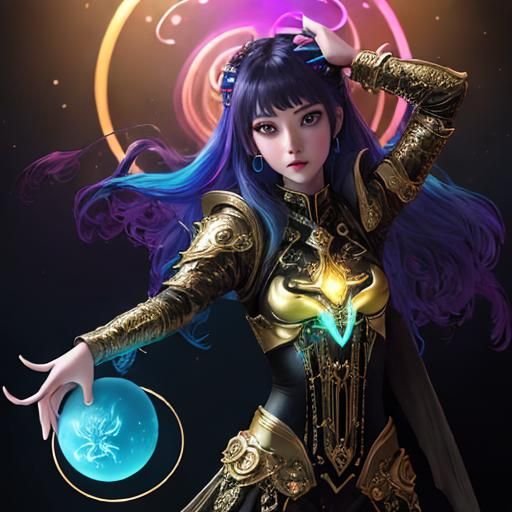 FEMALE ORB MADE OF GLASS AND GOLD AND FEMALE BIOLUMINESCENCE Glass orb ...