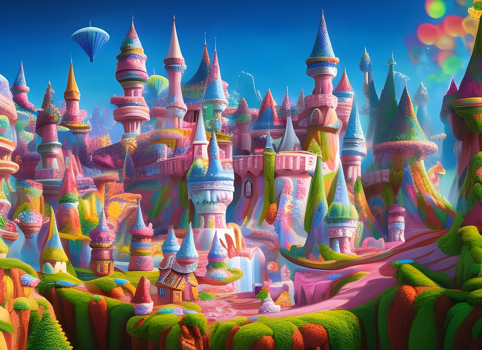 Candy Castles 🍦🍨🍬🍭🏰 - AI Generated Artwork - NightCafe Creator