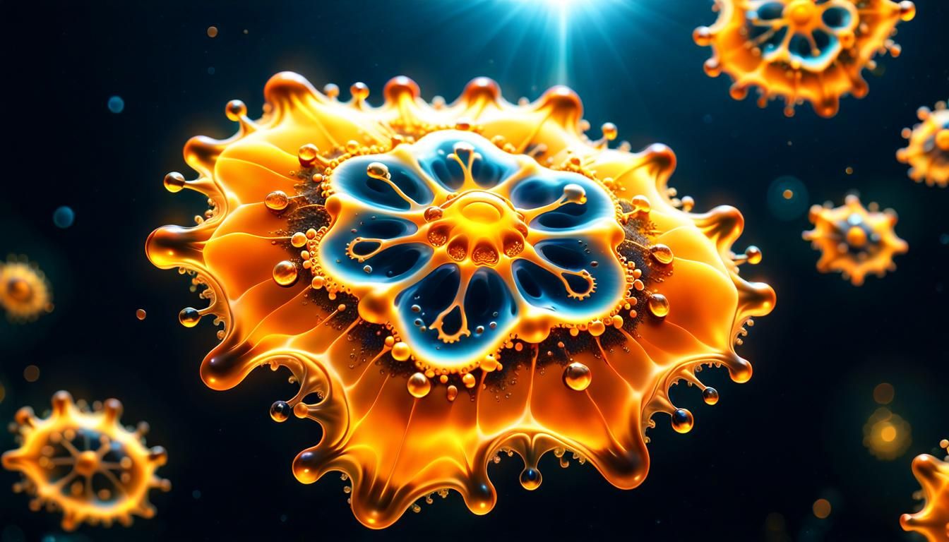 Amoeba?? Flowers?? - AI Generated Artwork - NightCafe Creator