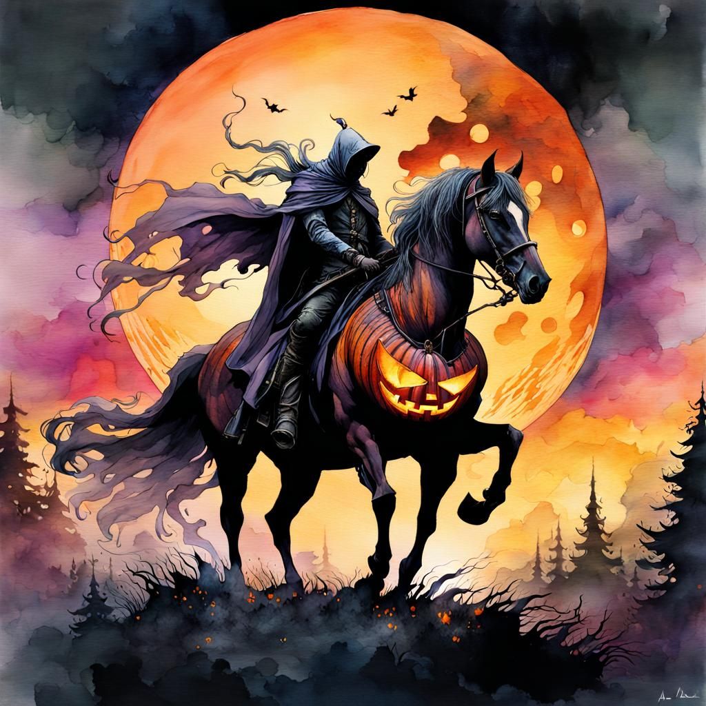 Part horse part Jack o lantern - AI Generated Artwork - NightCafe Creator