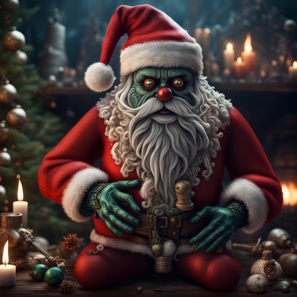Santa claus living dead voodoo doll - AI Generated Artwork - NightCafe ...