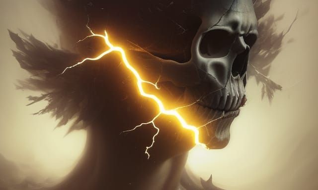 Kintsugi skull - AI Generated Artwork - NightCafe Creator