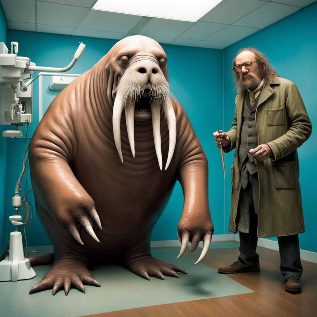 Take Your Walrus to the Dentist - AI Generated Artwork - NightCafe Creator