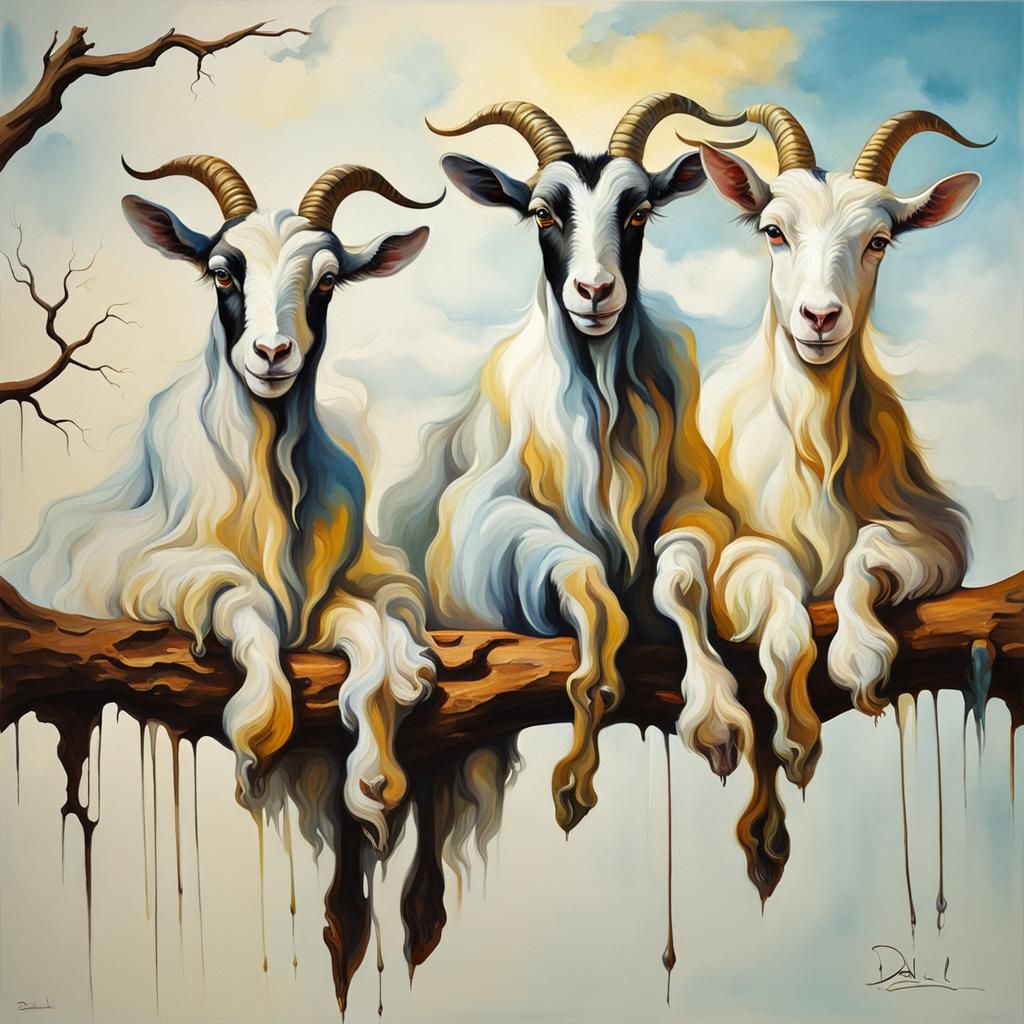 Goats in the afternoon - AI Generated Artwork - NightCafe Creator