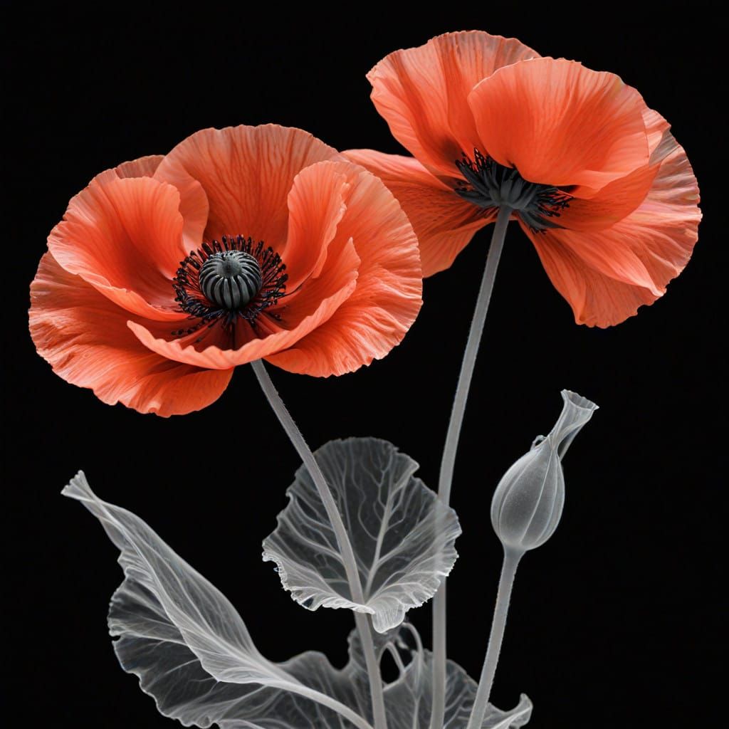 selective coloring x-ray poppy red - Vibrant Poppy Radiates ...
