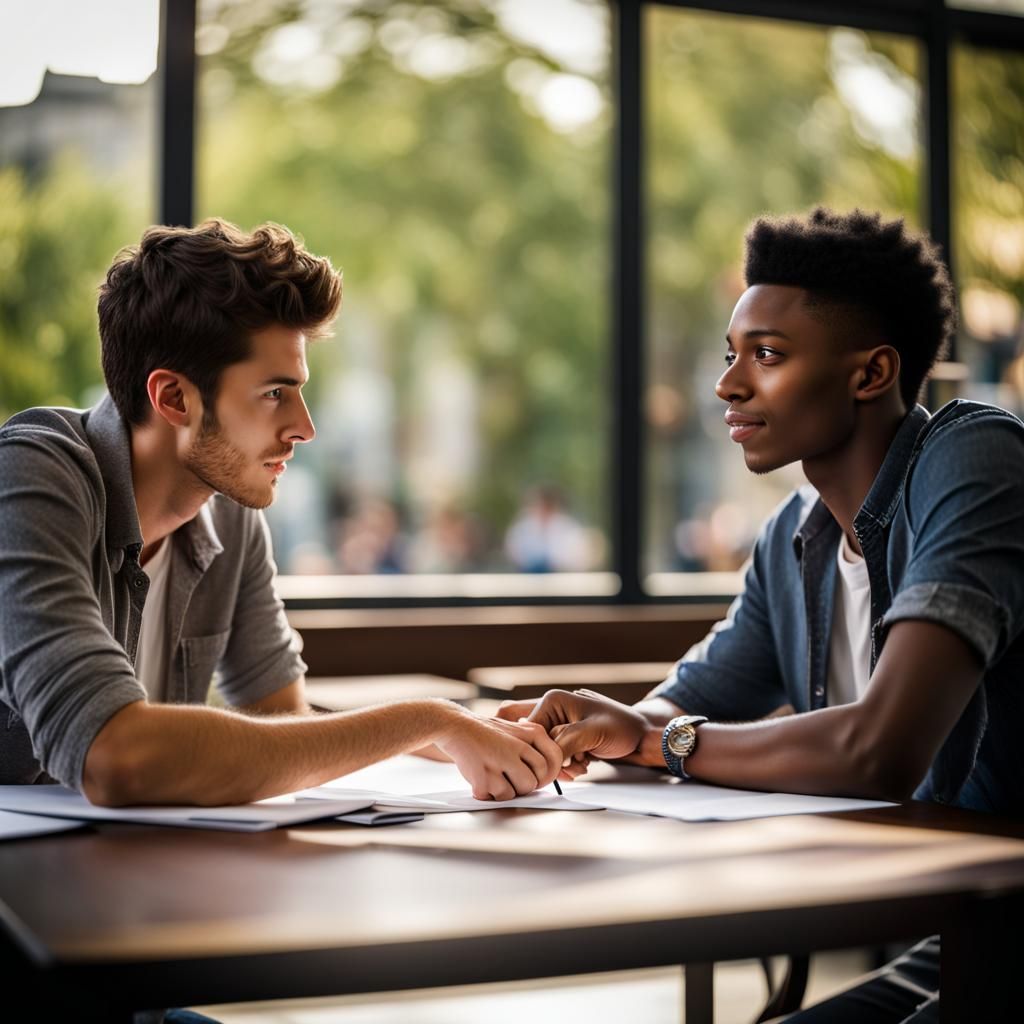 College students having rational disagreement - AI Generated Artwork ...