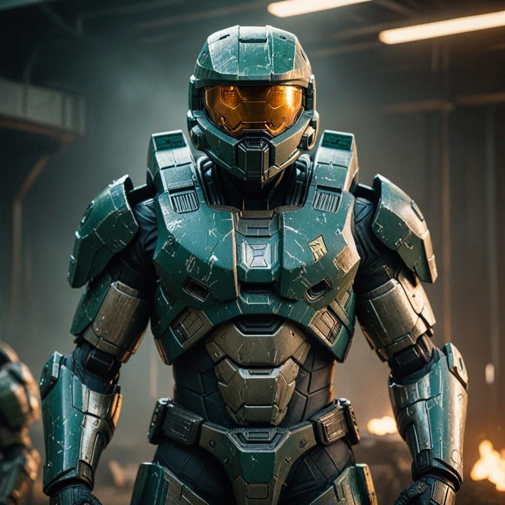 halo - Epic Master Chief in Cinematic Film Still