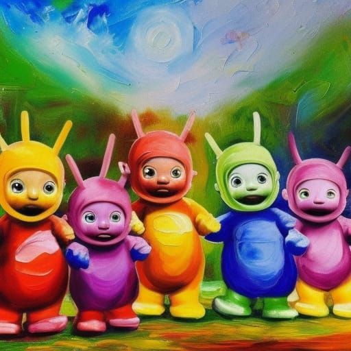 Teletubbies inspired - AI Generated Artwork - NightCafe Creator
