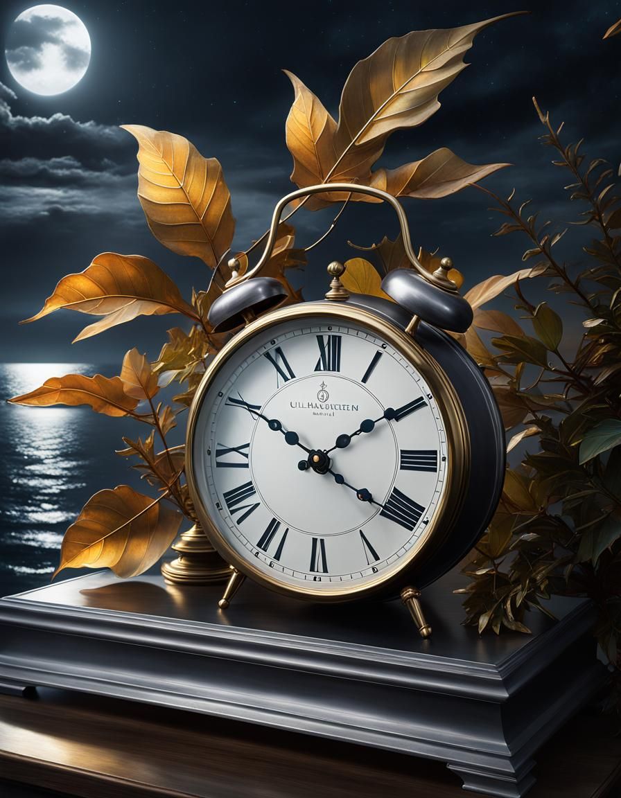 Midnight clock aura - AI Generated Artwork - NightCafe Creator