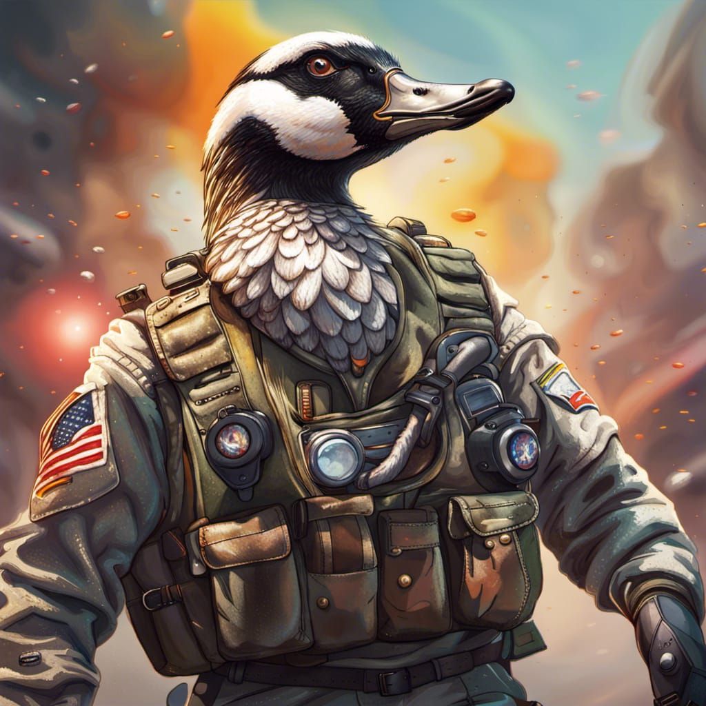 A Goose of war. - AI Generated Artwork - NightCafe Creator