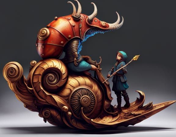 The snail king's sleigh - AI Generated Artwork - NightCafe Creator