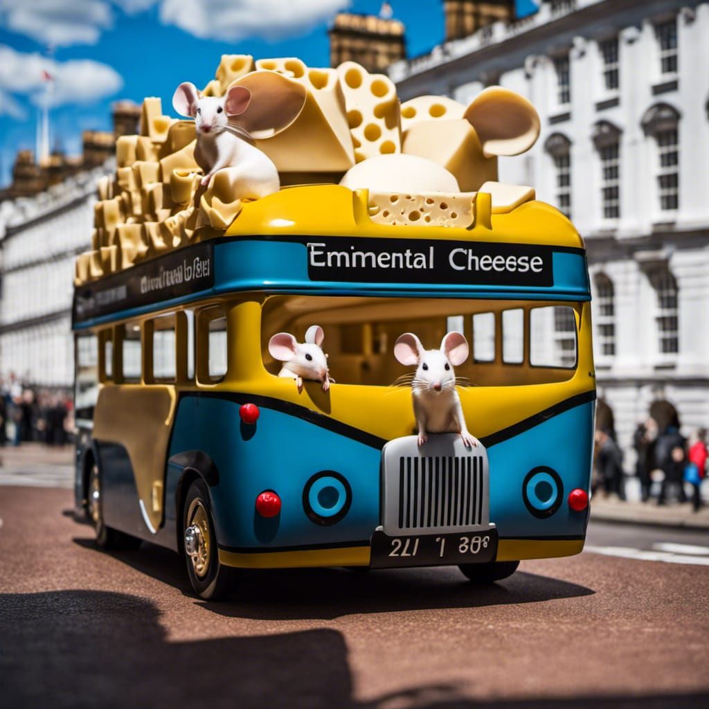 The Emmental Cheese Bus is popular with all the tourist mice - AI ...