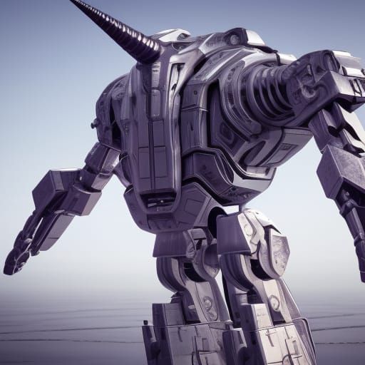 Mecha-Unicorn - AI Generated Artwork - NightCafe Creator