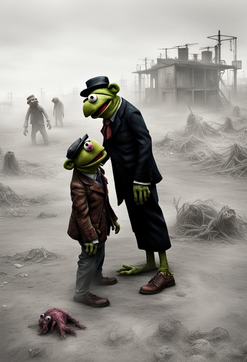 Undead Muppets from hell in a toxic wasteland intricate details, HDR ...