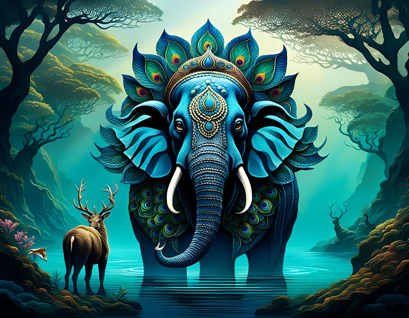 Makara (Hindu mythology) – half terrestrial animal in the frontal part ...