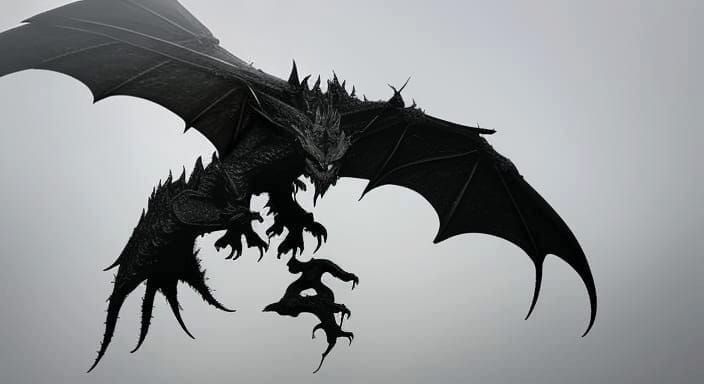 Ominytus Shadow Wyvern - AI Generated Artwork - NightCafe Creator