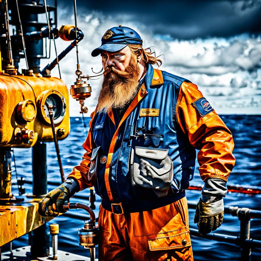 Oil Rig Worker - AI Generated Artwork - NightCafe Creator