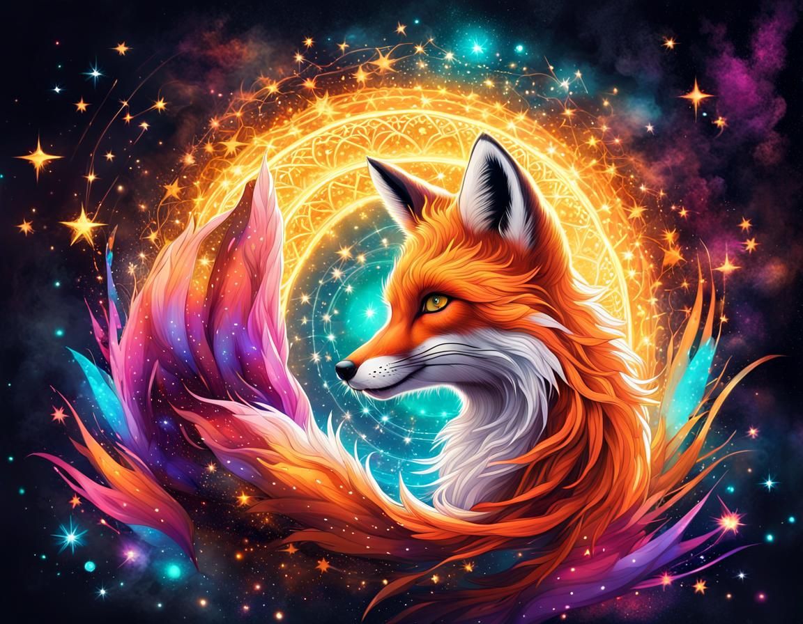 Celestial Fox 1 - AI Generated Artwork - NightCafe Creator