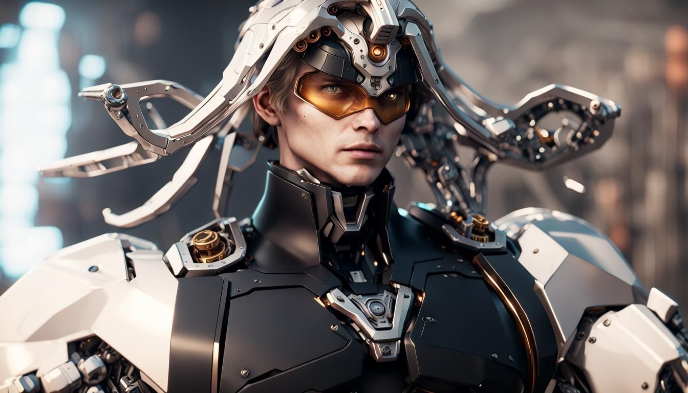 male, intricate mech details, ground level shot, 8K resolution, Cinema ...