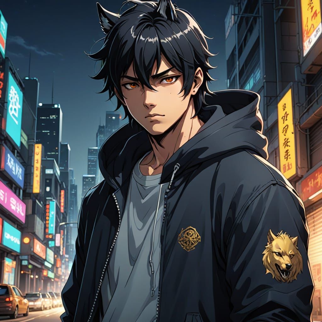 Muscular Anime Transman Hides Hybrid Nature Under ... - AI Art