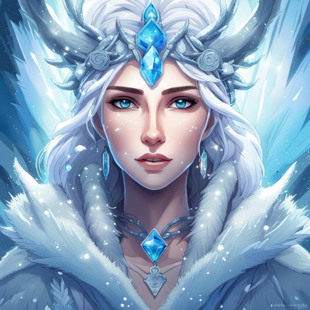 Snowy Portraits Skadi The Jötunn Goddess In Norse Mythology Sdxl 1 0