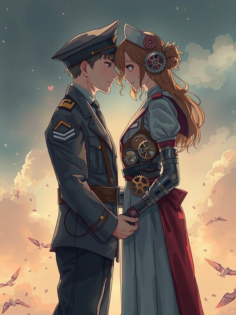 Melancholic Surrealistic Artwork of AFTA, Steampunk Style