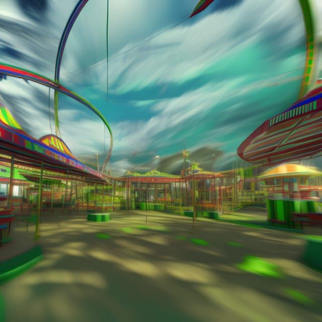 Dystopian funfair - AI Generated Artwork - NightCafe Creator
