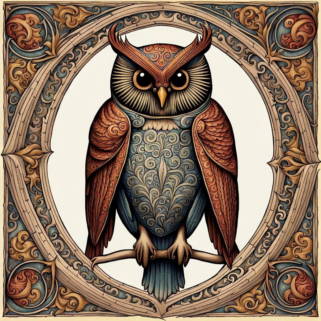 Medieval Owl - AI Generated Artwork - NightCafe Creator