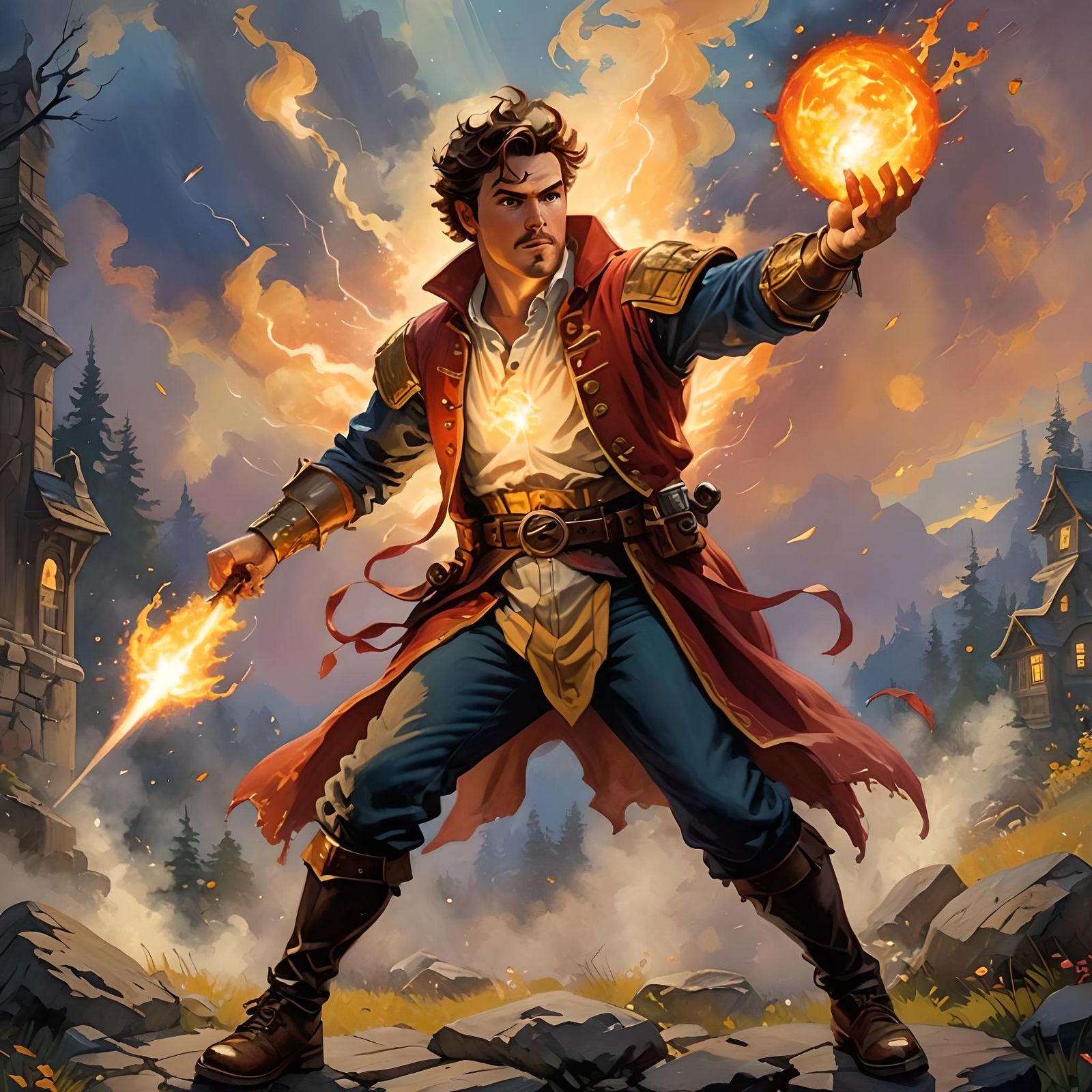 The Human Fireball - AI Generated Artwork - NightCafe Creator