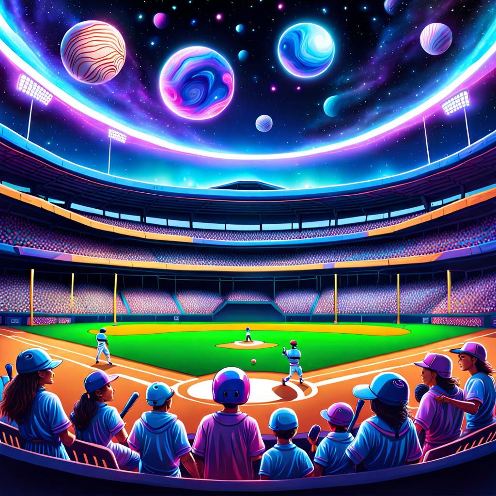 A Intergalactic Baseball game - AI Generated Artwork - NightCafe Creator