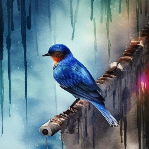 Blue bird - AI Generated Artwork - NightCafe Creator