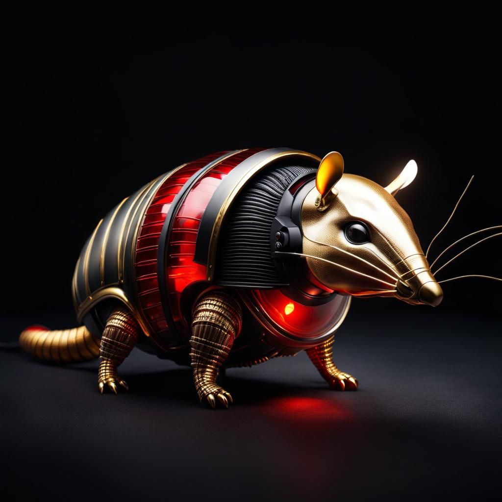 Cyborg armadillo - AI Generated Artwork - NightCafe Creator