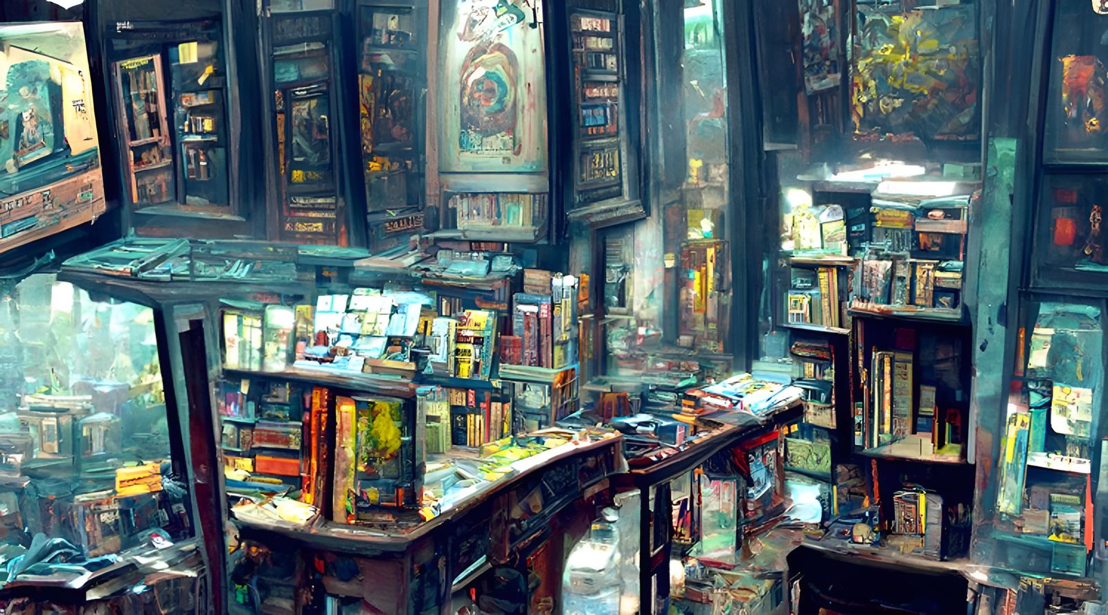 Bookstore - AI Generated Artwork - NightCafe Creator