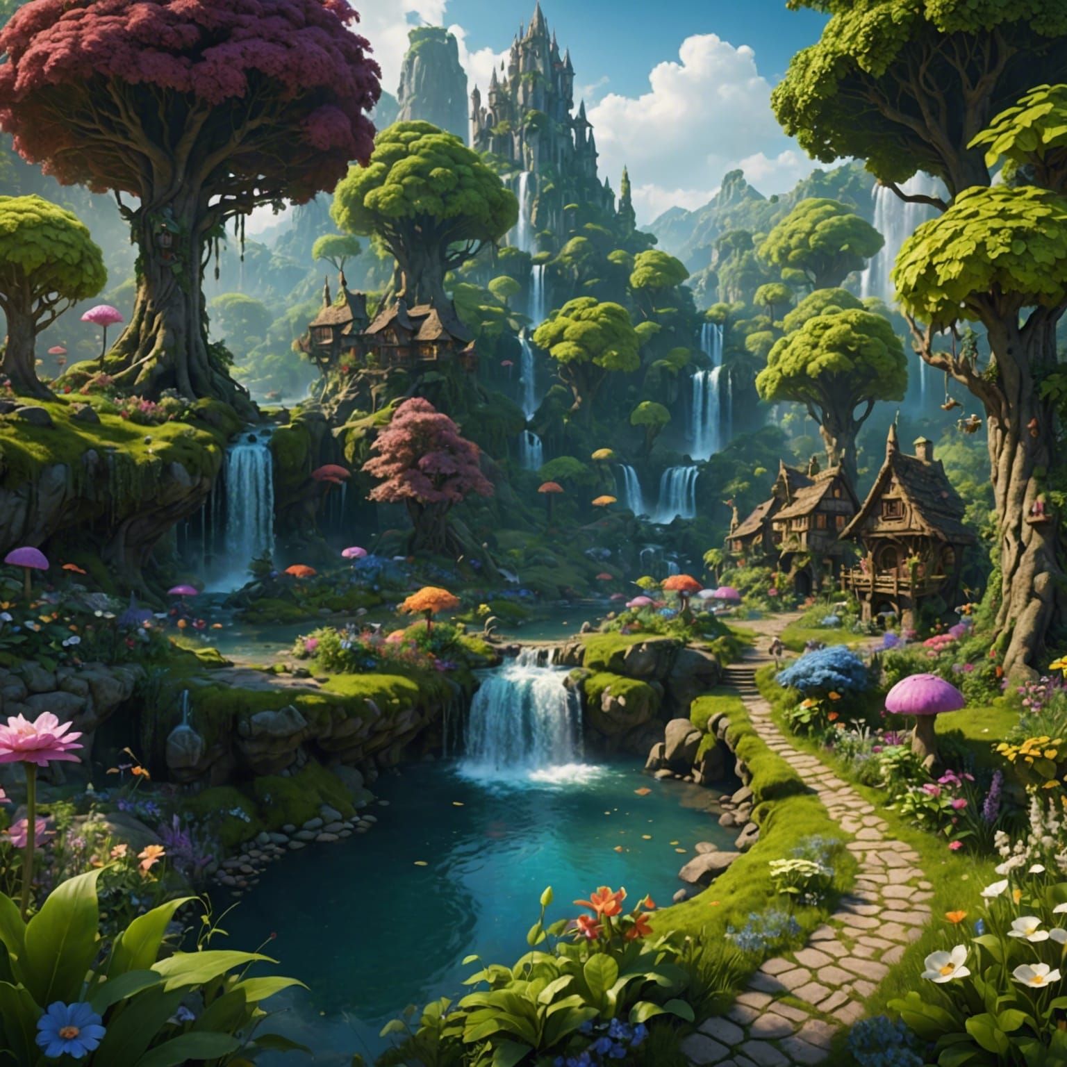 Enchanted Village - AI Generated Artwork - NightCafe Creator