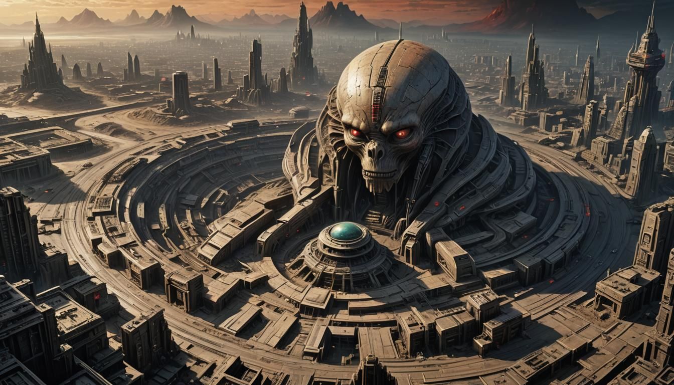 Alien Mega City - AI Generated Artwork - NightCafe Creator