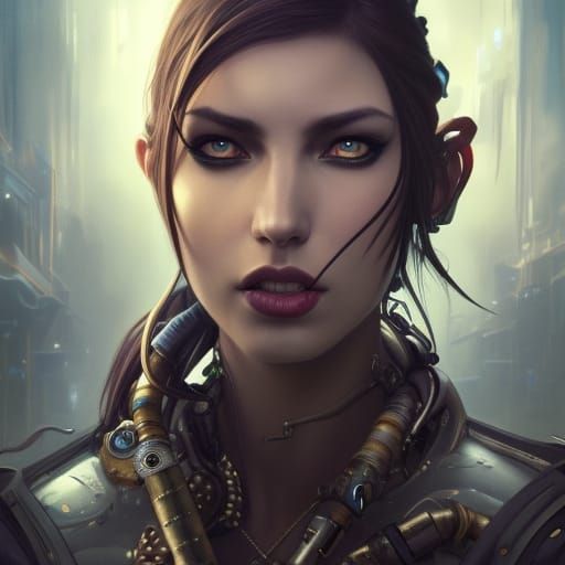 STEAMPUNK Female Werewolf Turning - AI Generated Artwork - NightCafe ...