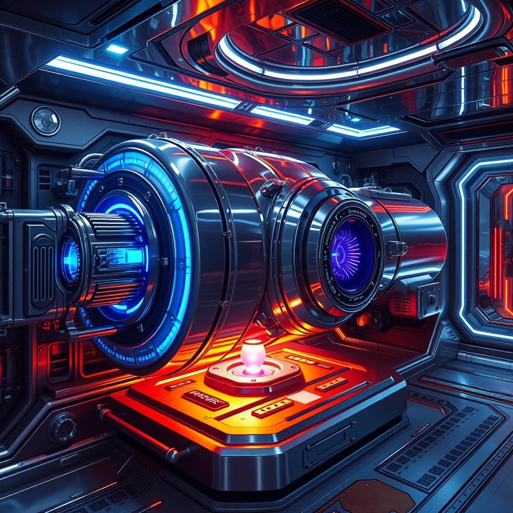 Luxury Starship Hyperdrive Concept Art - AI Art