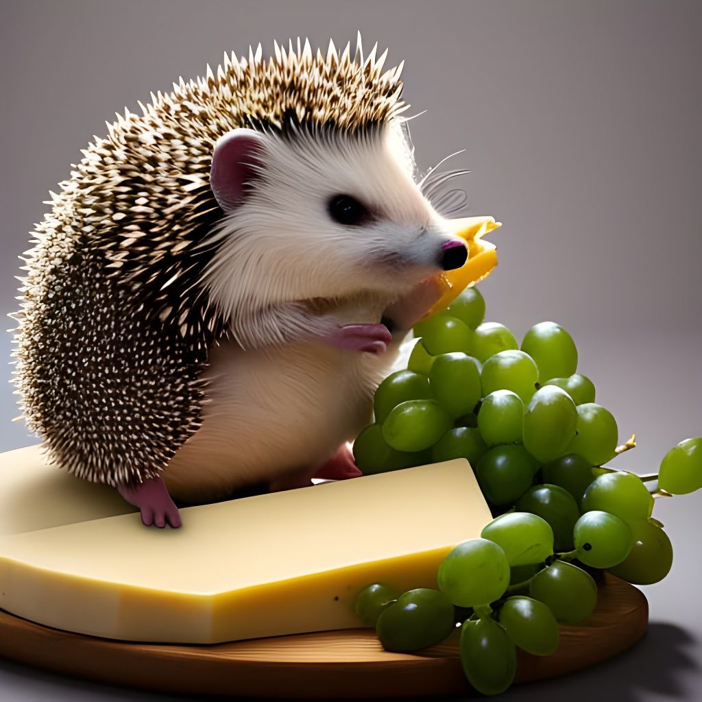 Cheese hedgehog #1 - AI Generated Artwork - NightCafe Creator