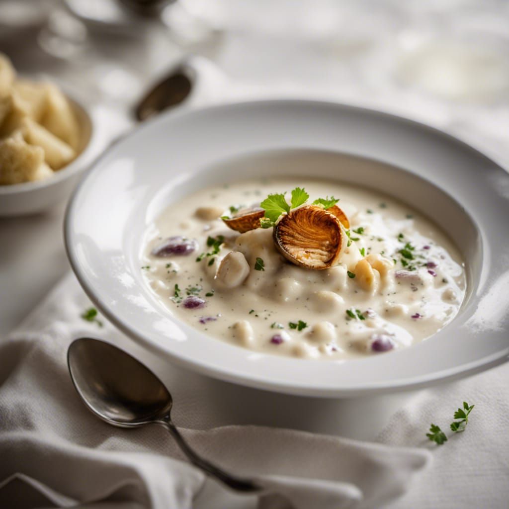 New England Clam Chowder - AI Generated Artwork - NightCafe Creator