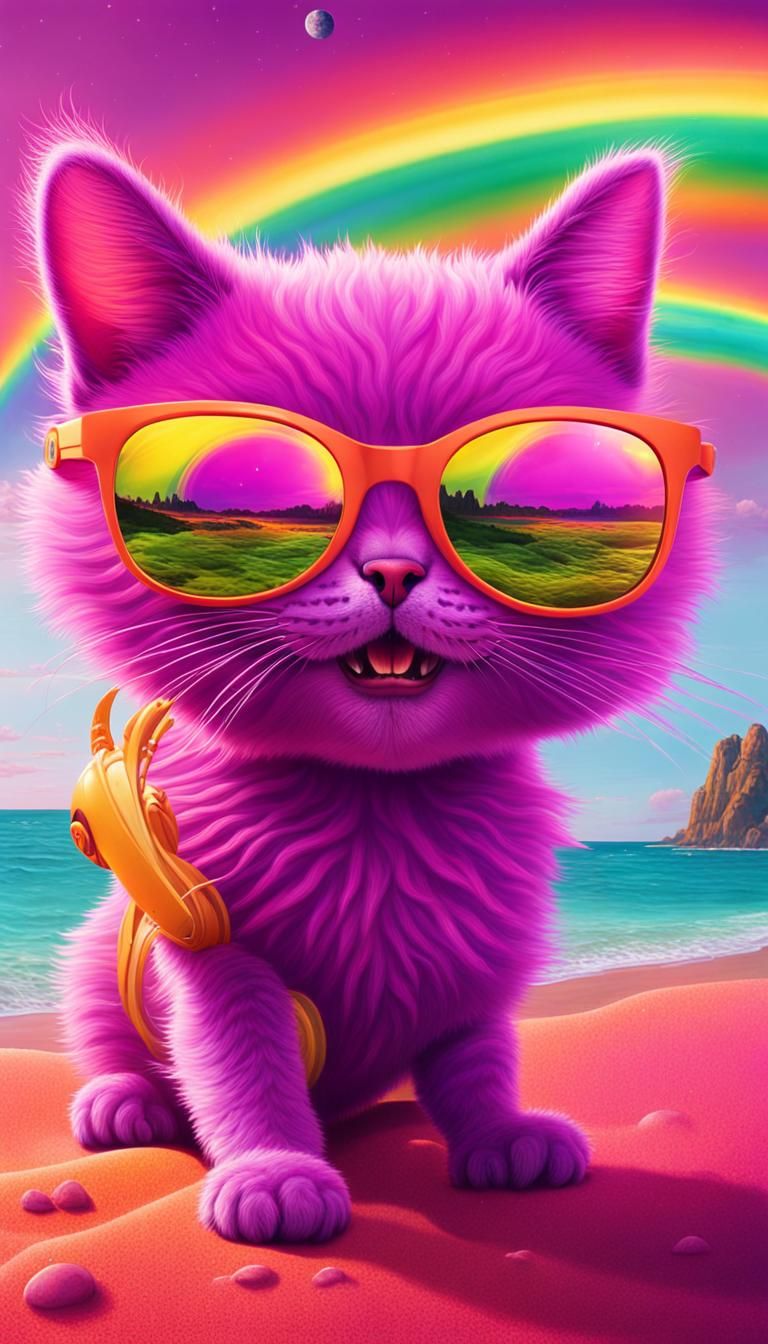 Beach Cats, Alien beach and cat alien - AI Generated Artwork ...