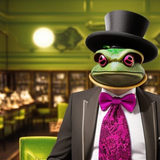 Dapper Frog - AI Generated Artwork - NightCafe Creator